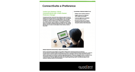 Brochure - ConnectSuite e-Preference | Quadient
