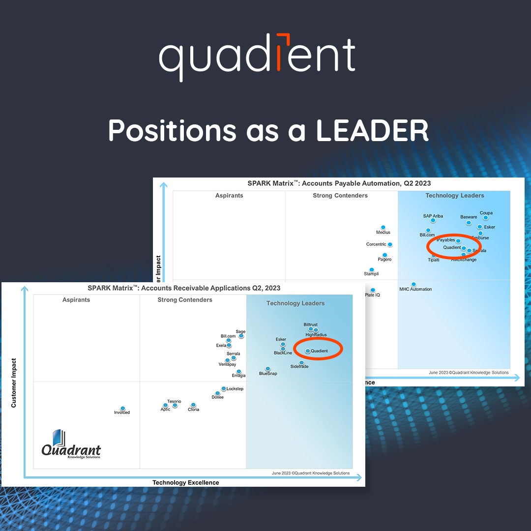 Quadient Positioned as Leader in 2023 SPARK Matrix for Accounts Payable ... Quadient Positioned as Leader in 2023 SPARK Matrix for Accounts Payable ...