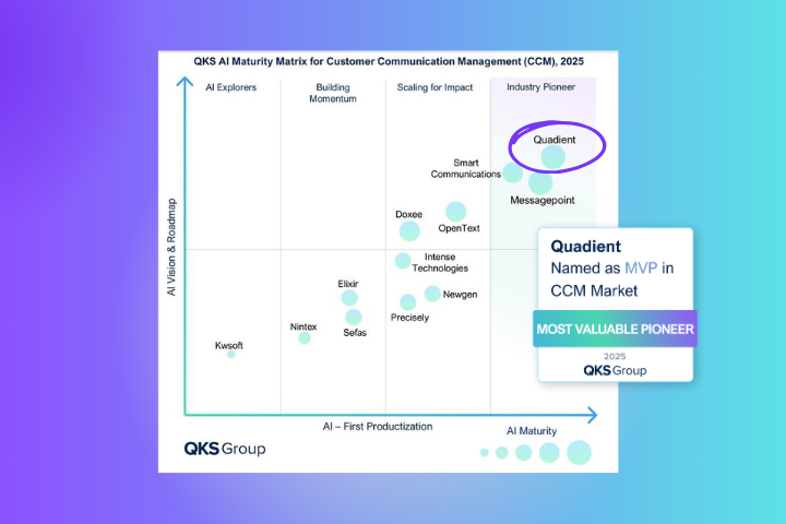 Quadient Named Most Valuable Pioneer in AI Maturity Matrix for Customer ...